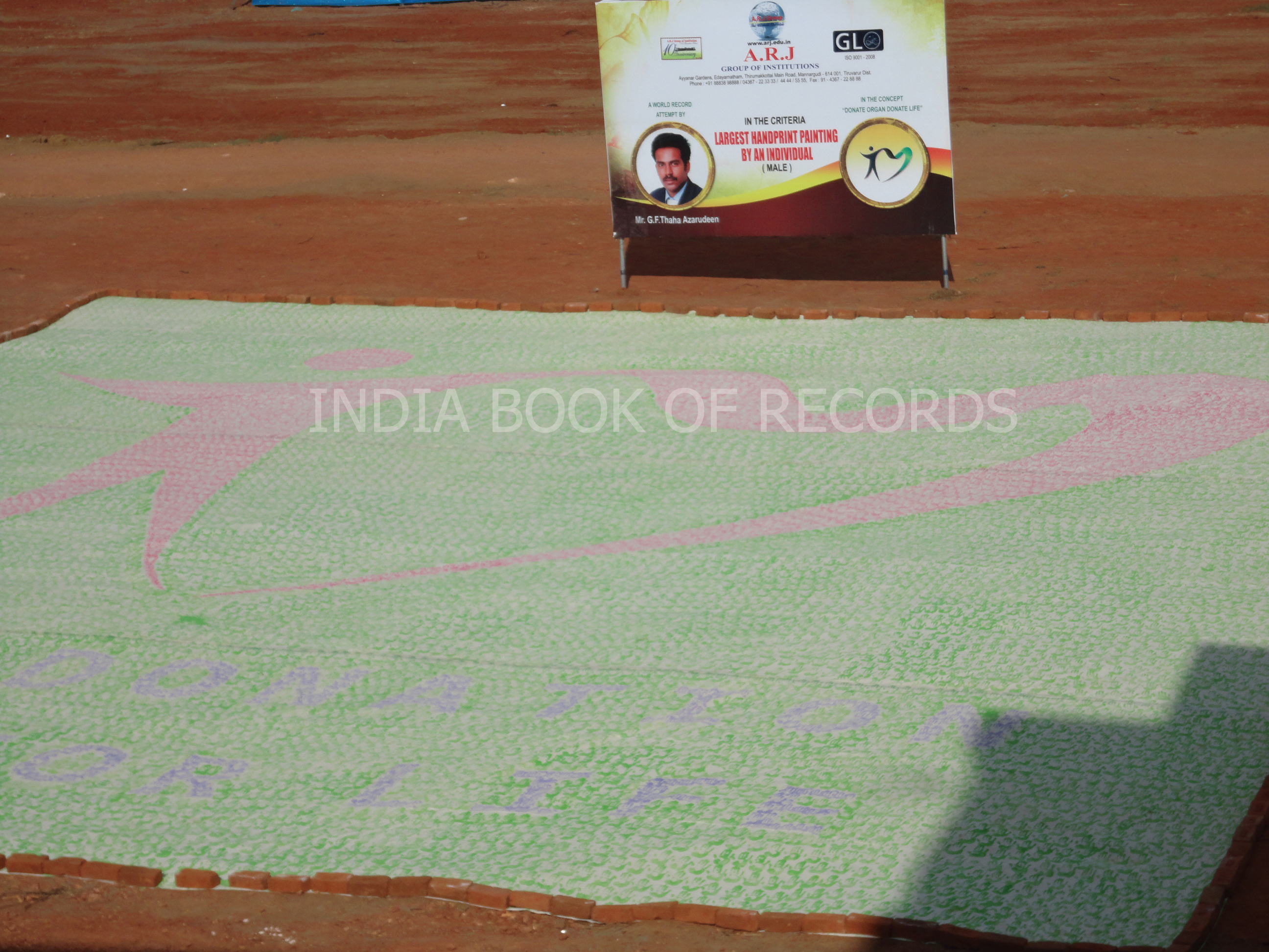 LARGEST HANDPRINT PAINTING (INDIVIDUAL) - India Book of Records